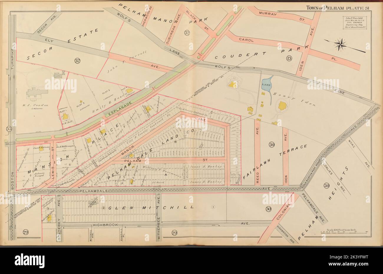 Mount Vernon, Double Page Plate No. 31 Map bounded by Wolfs Lane ...