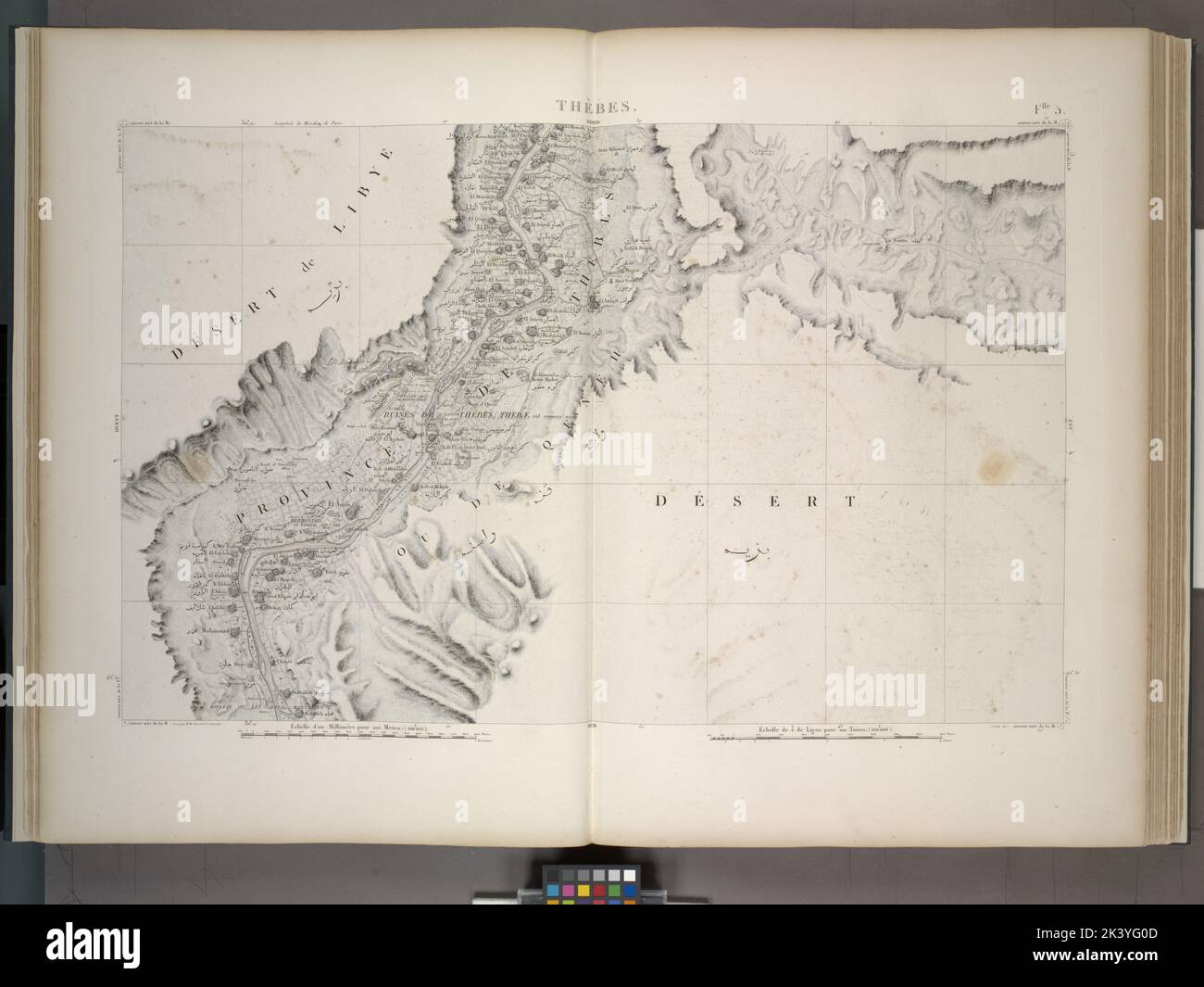 Thèbes Thebes Egypte topogr. 5 Cartographic. Maps. 1828. Rare Book ...