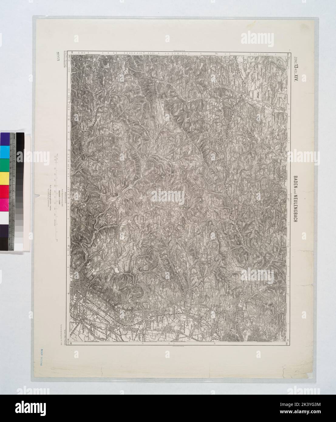 Baden und Neulengbach. Cartographic. Maps, Topographic maps. 1912 ...