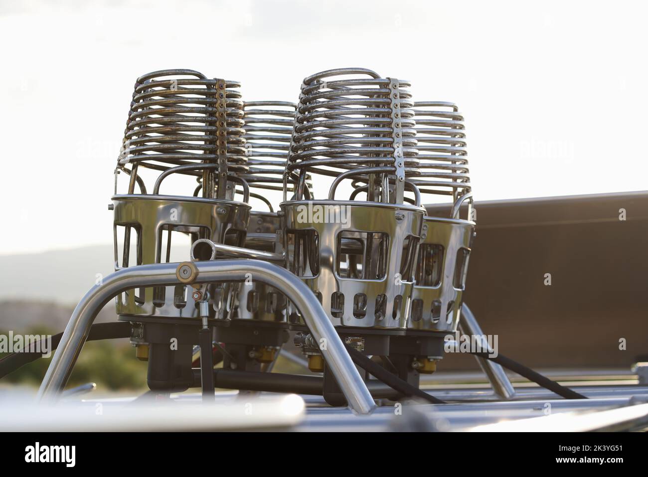 Fire blower to blow hot air into fireproof balloon Stock Photo - Alamy