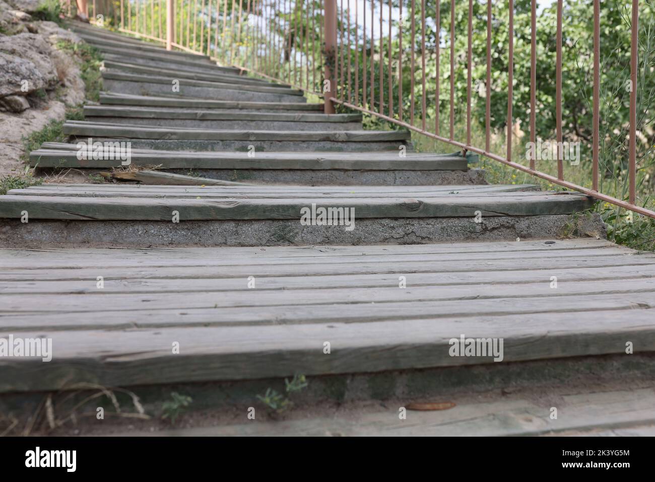 Steps going up hill stairs hi-res stock photography and images - Alamy