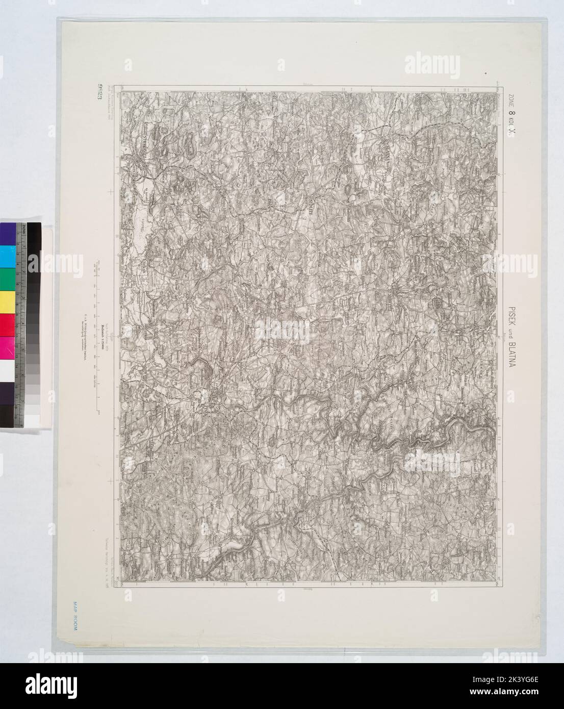 Pisek und Blatna. Cartographic. Maps, Topographic maps. 1911. Lionel ...