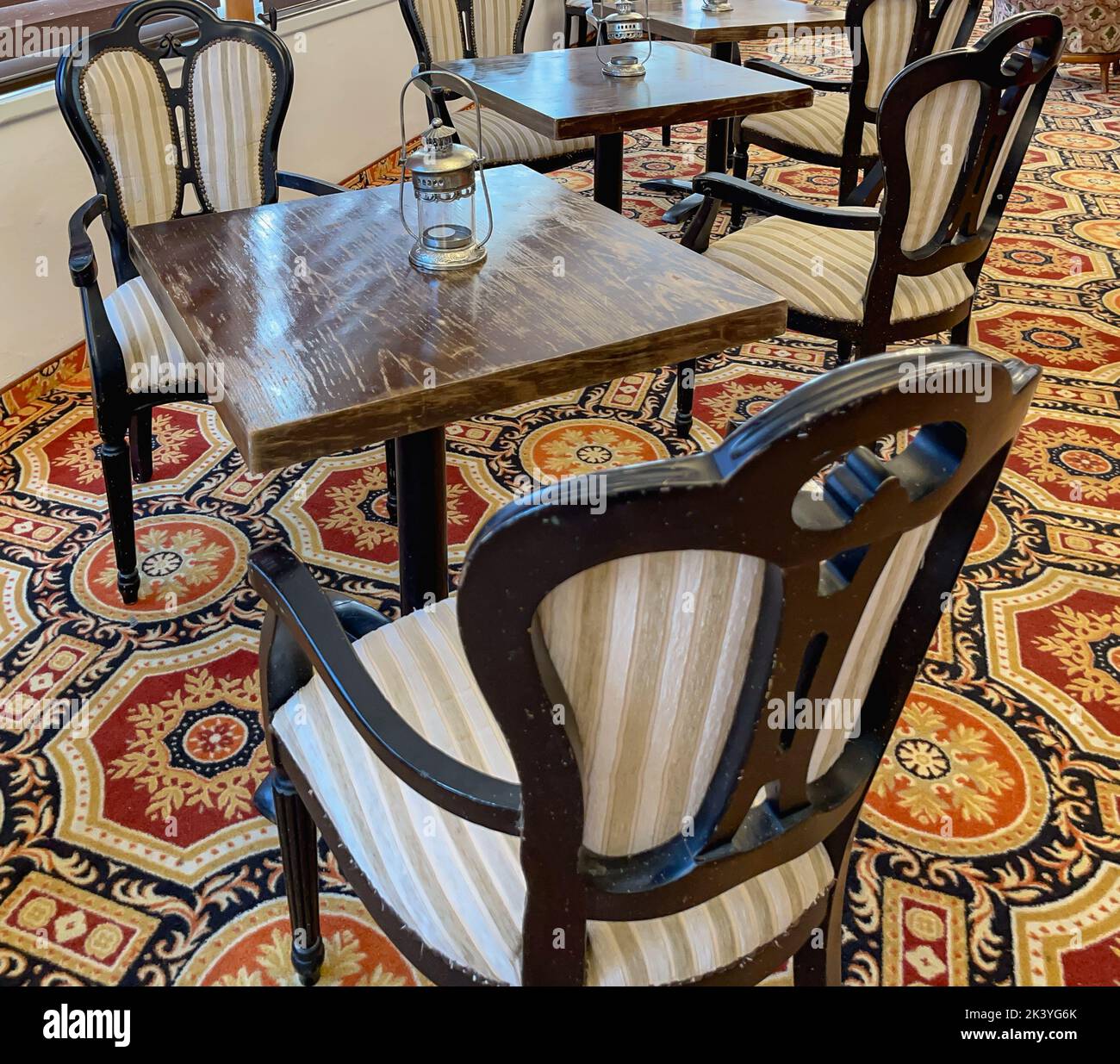 Fragments of vintage luxurious furniture in the Romanov style. Retro ...