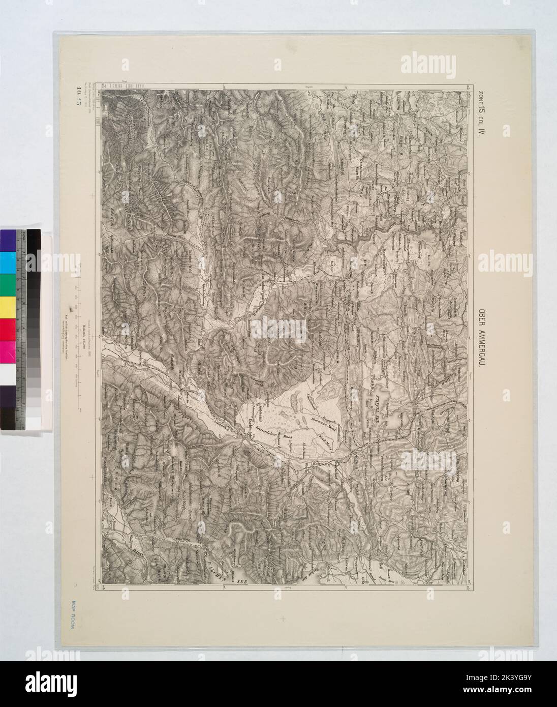 Ober Ammergau. Cartographic. Maps, Topographic maps. 1900. Lionel ...