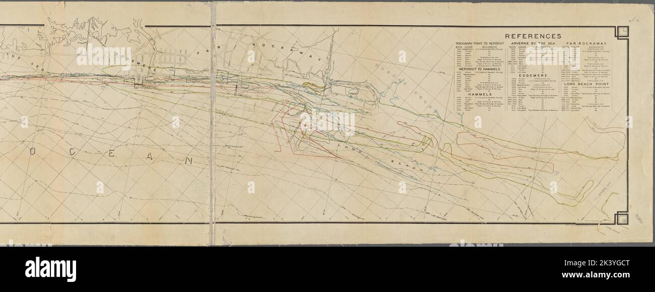 Map of Rockaway Peninsula from Rockaway Point to Nassau County, showing ...