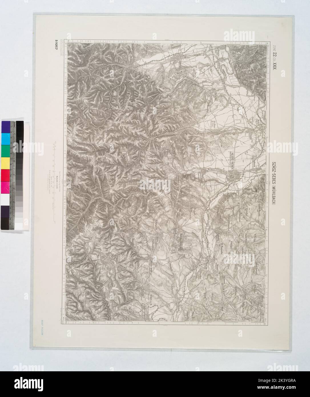 Szasz-Sebes Muhlbach. Cartographic. Maps, Topographic maps. 1911 ...