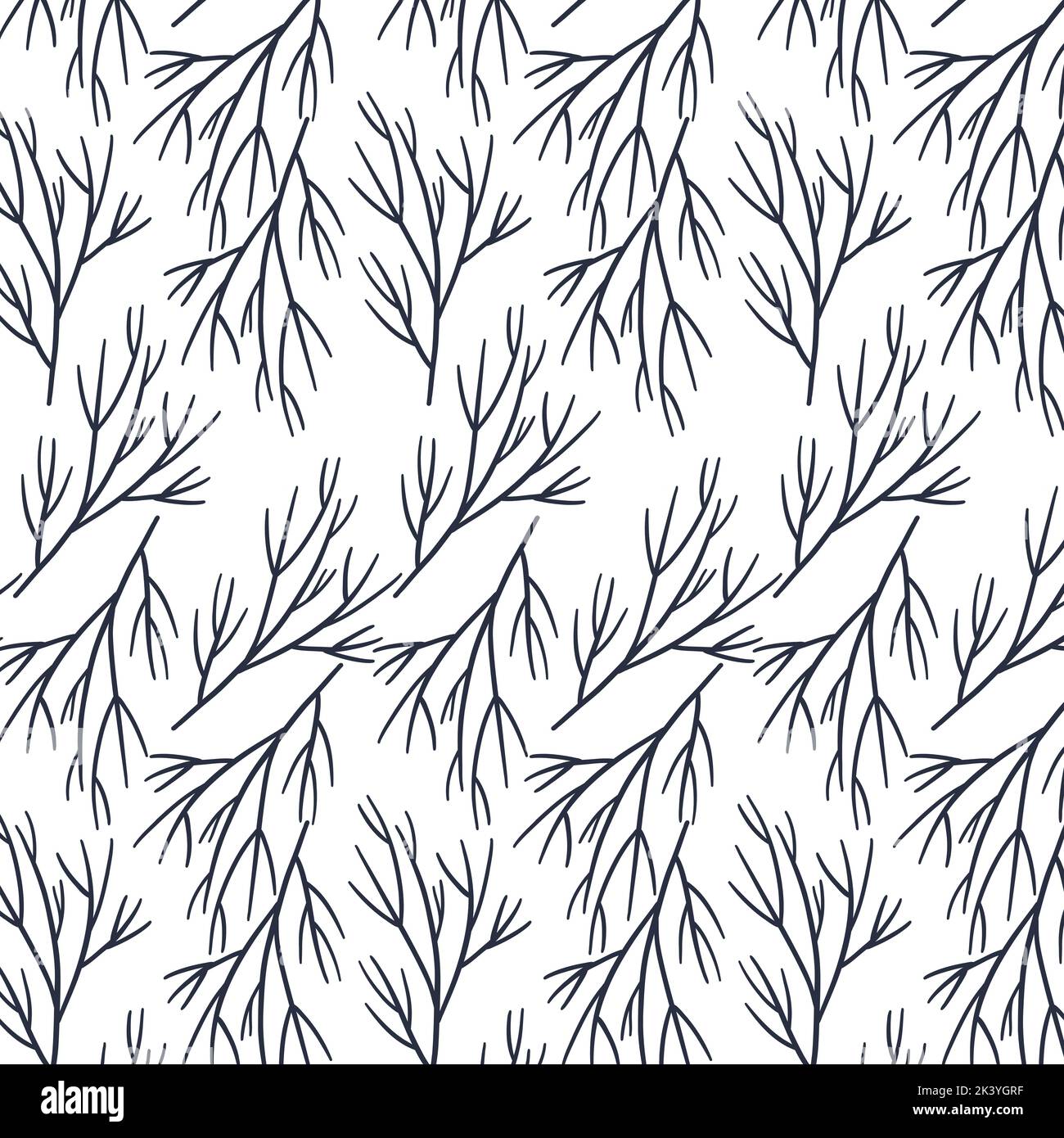 Black minimalism branches. Abstract seamless pattern Stock Vector Image ...