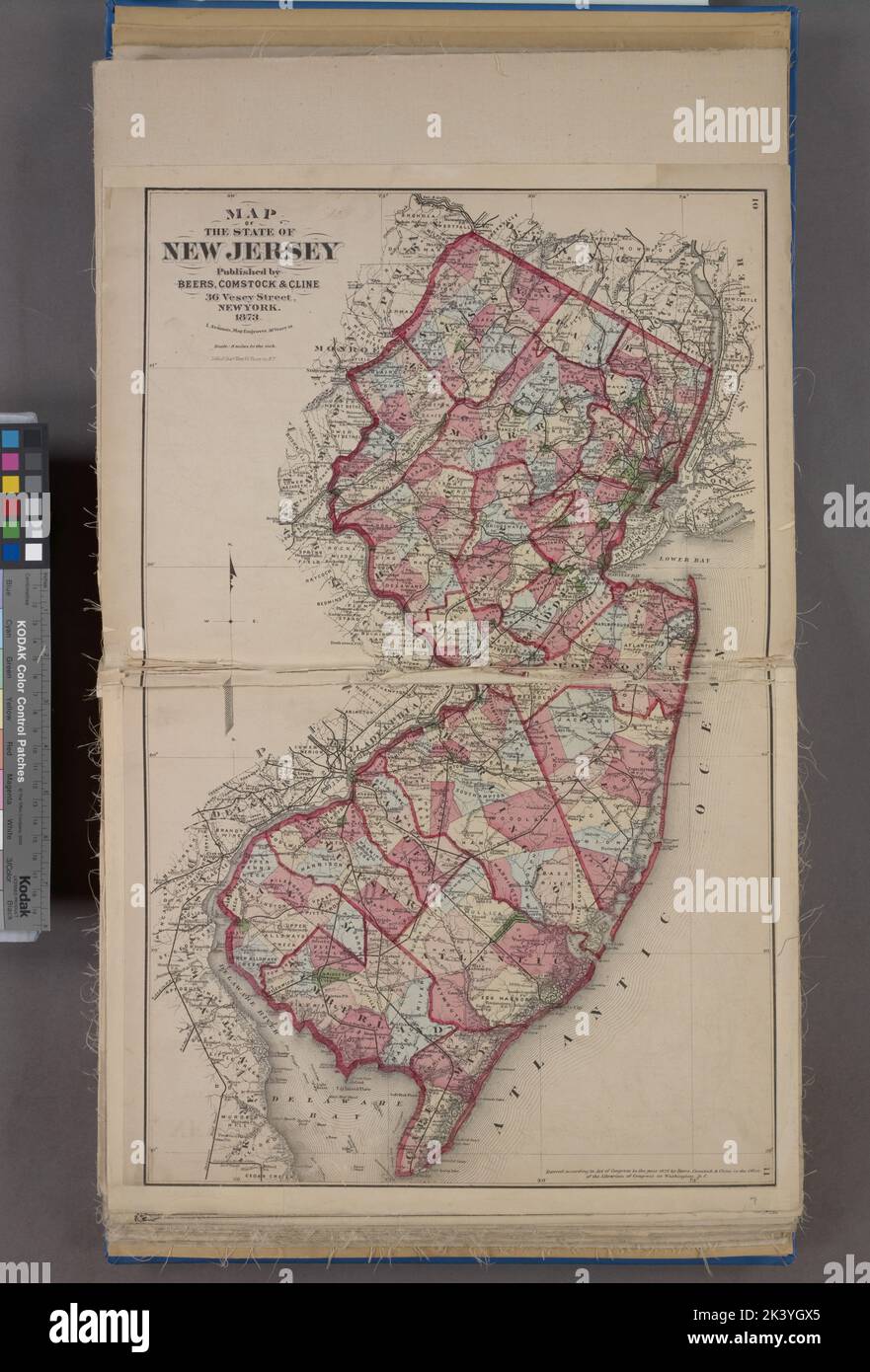 Map of the State of New Jersey Cartographic. Atlases, Maps. 1873 ...