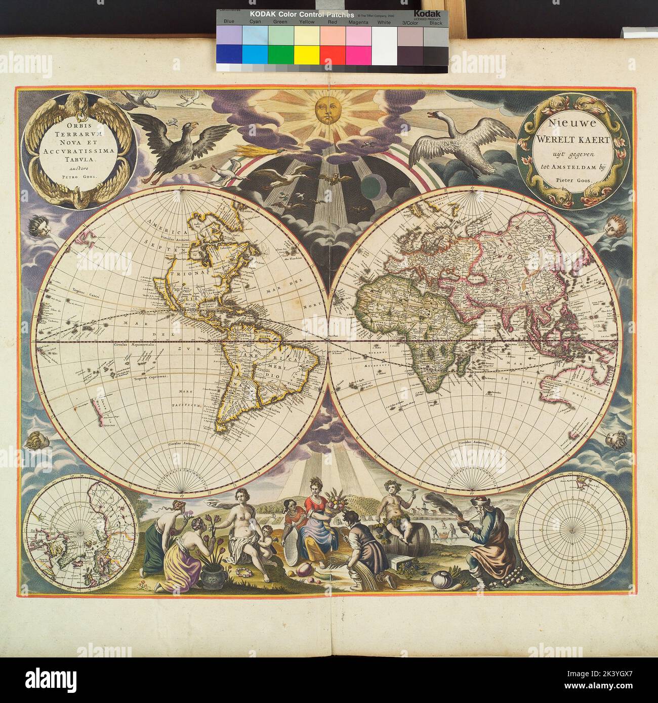 Nieuwe Werelt kaert Cartographic. Maps. 1668. Lionel Pincus and ...