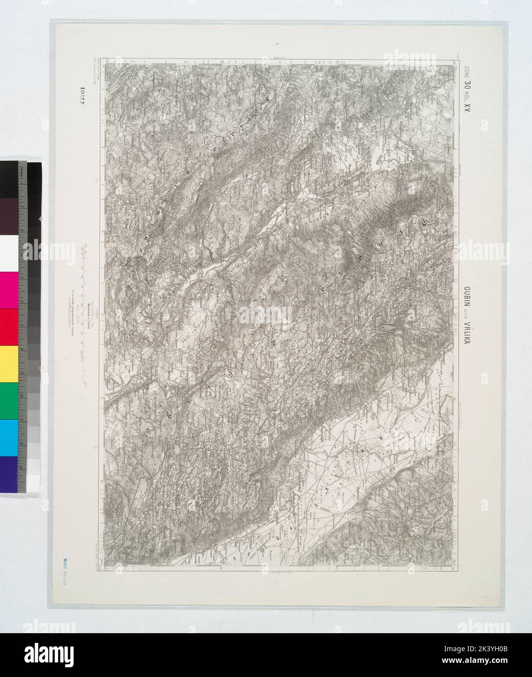 Gubin und Vrlika. Cartographic. Maps, Topographic maps. 1908. Lionel ...