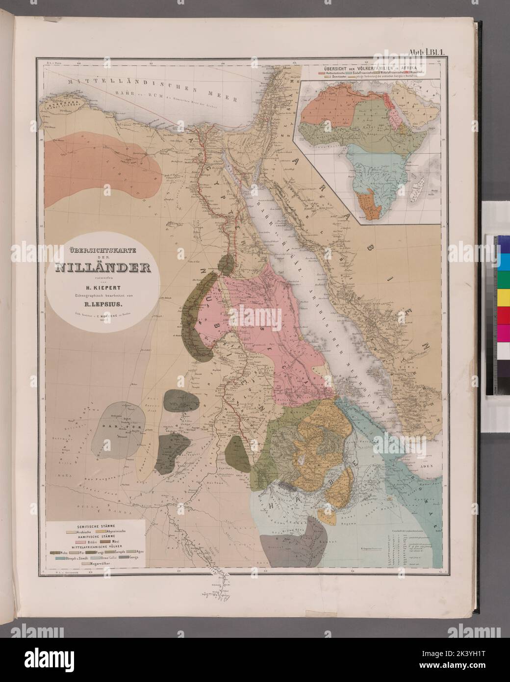 Übersichtskarte der Nilländer Kiepert, Heinrich, 1818-1899. 1849 - 1856 ...