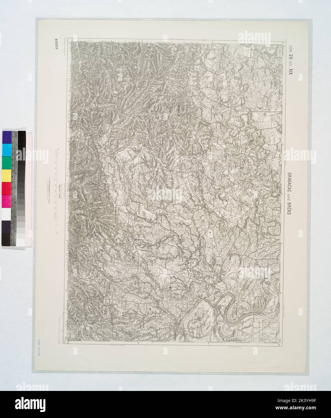 Gradacac und Brcko. Cartographic. Maps, Topographic maps. 1912. Lionel ...