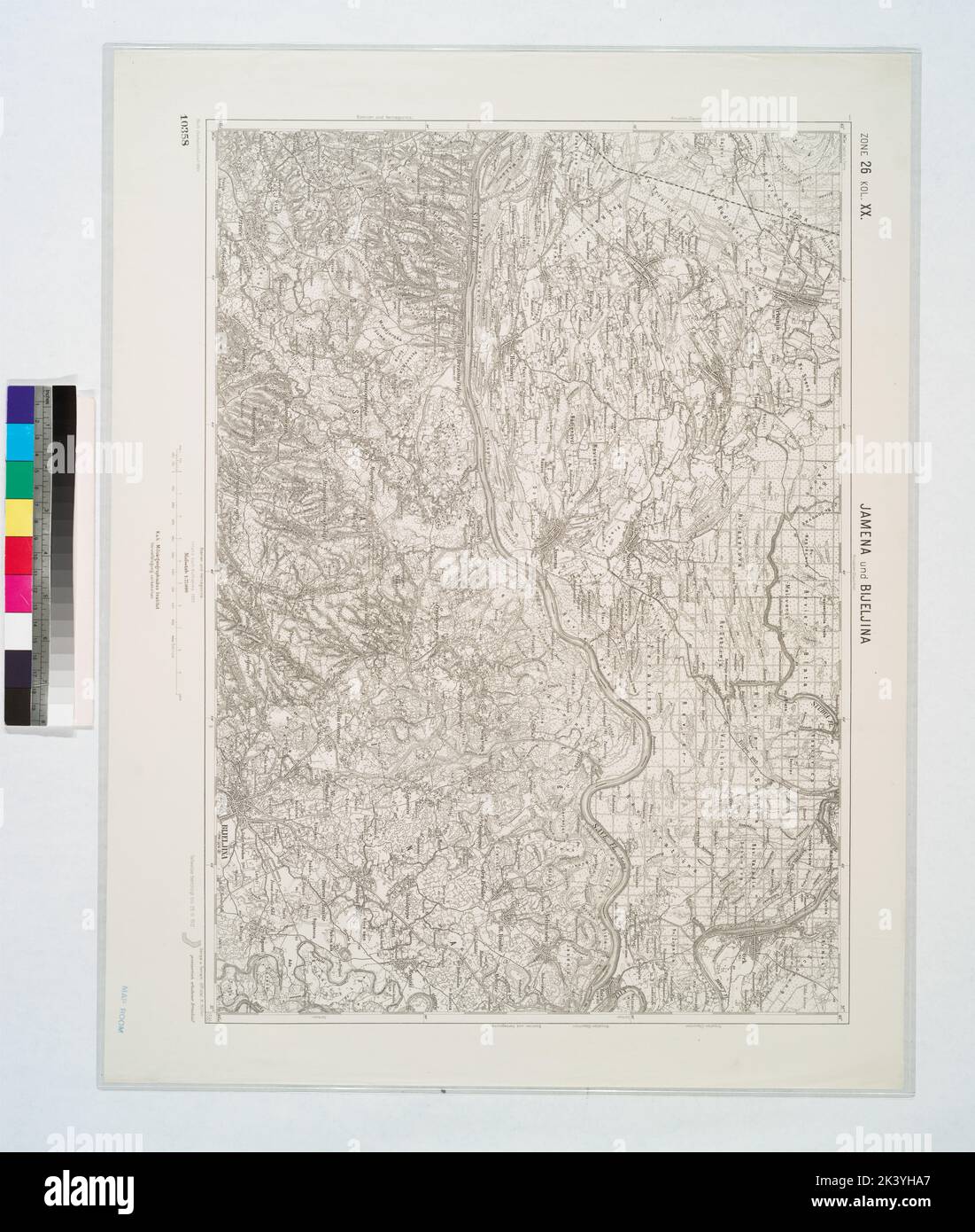 Jamena und Bijeljina. Cartographic. Maps, Topographic maps. 1894 ...