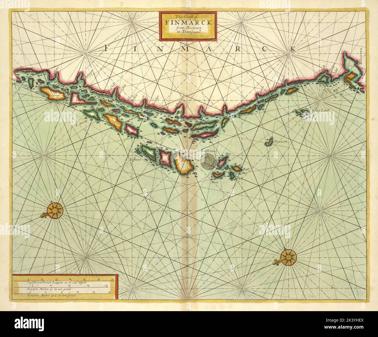 The Chart of FINMARCK from Dronten to Tromsound 1702 - 1707 ...
