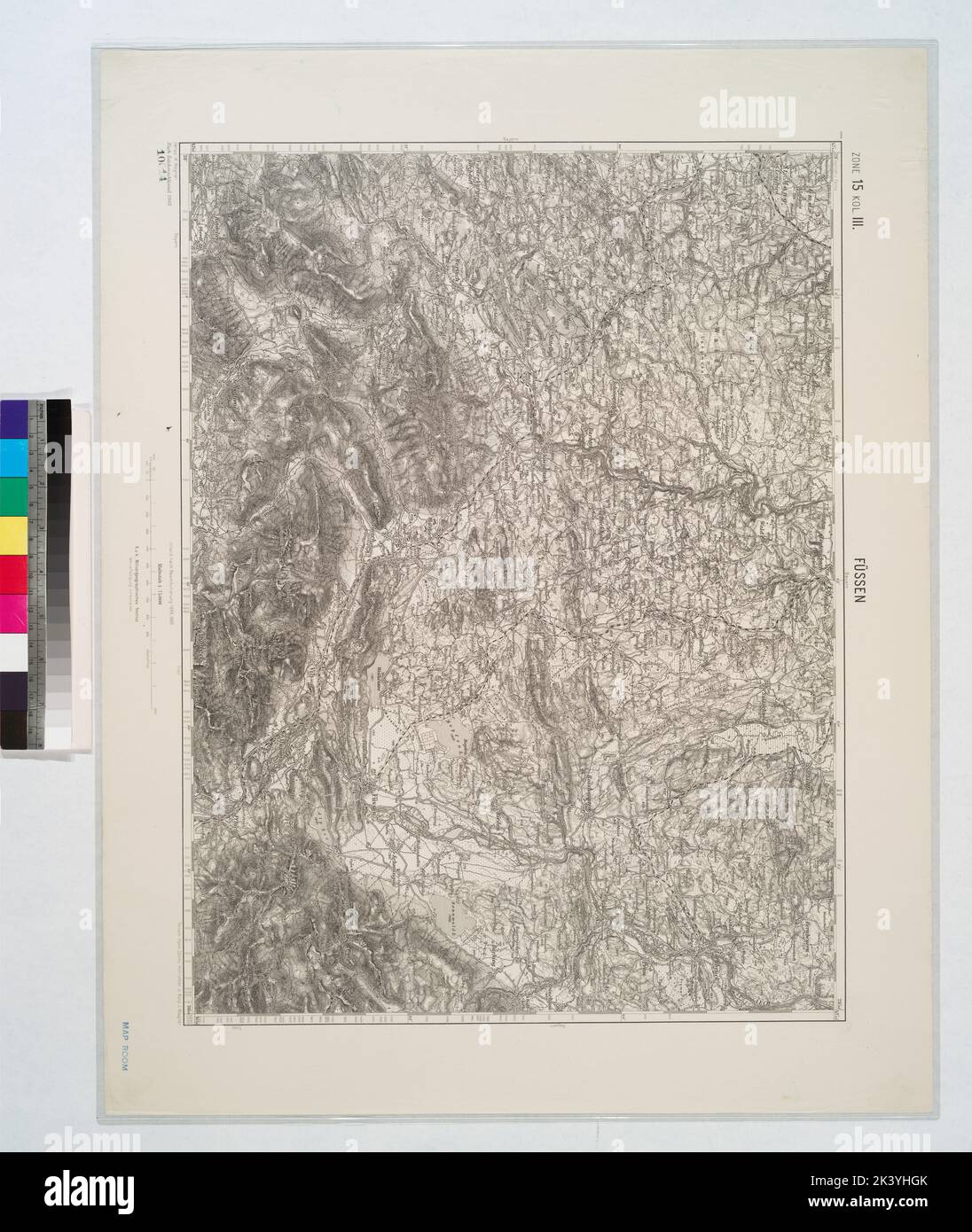 Fussen (Bayern). Cartographic. Maps, Topographic maps. 1905. Lionel ...