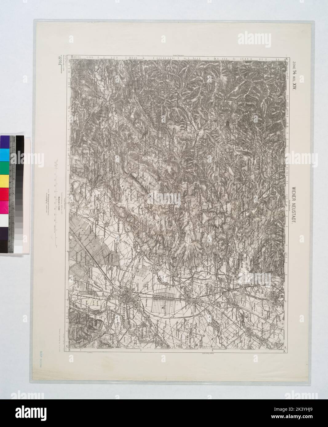 Wiener Neustadt. Cartographic. Maps, Topographic maps. 1912. Lionel ...