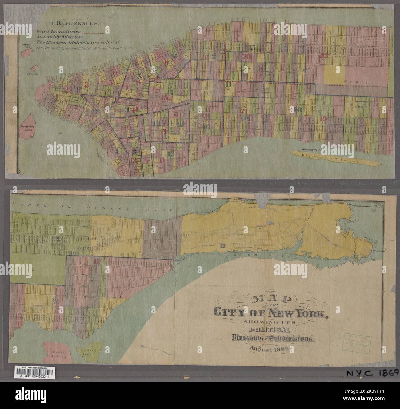 Map of the City of New York, showing its political divisions and ...