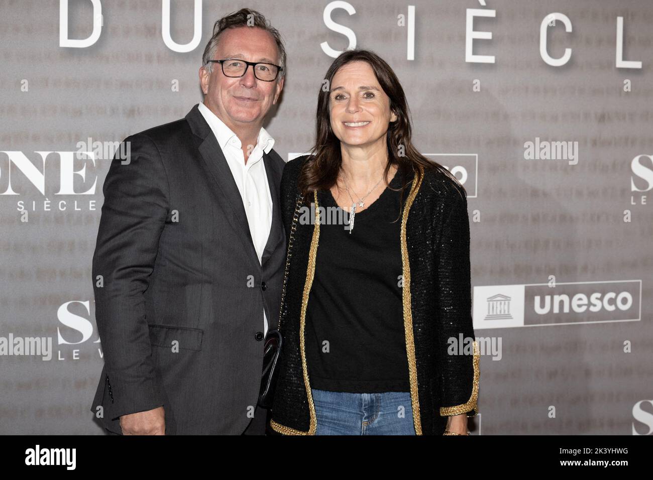 Bruno Pavlovsky and his wife Nathalie Franson attend the Simone, Le ...