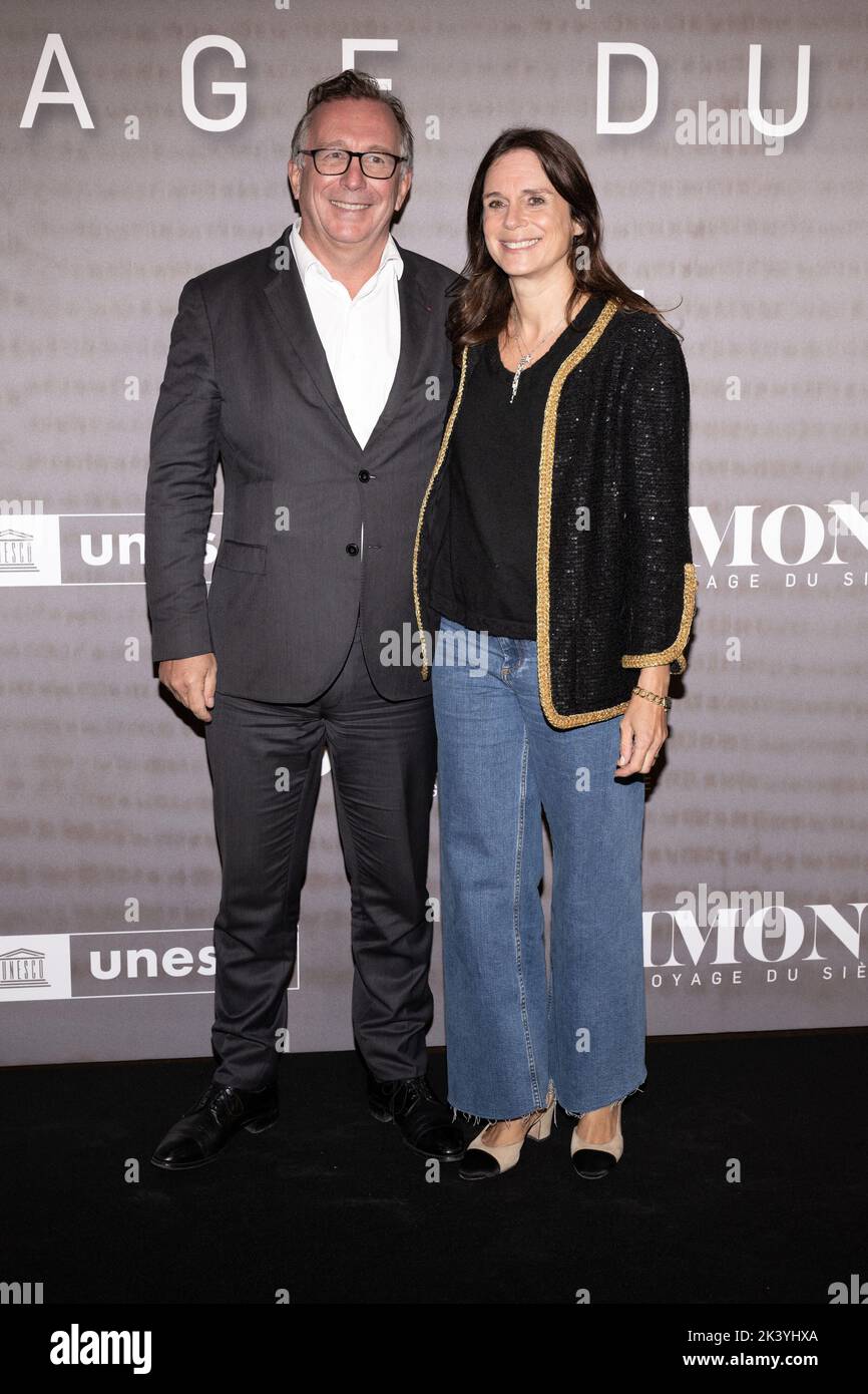 Bruno Pavlovsky and his wife Nathalie Franson attend the Simone, Le ...