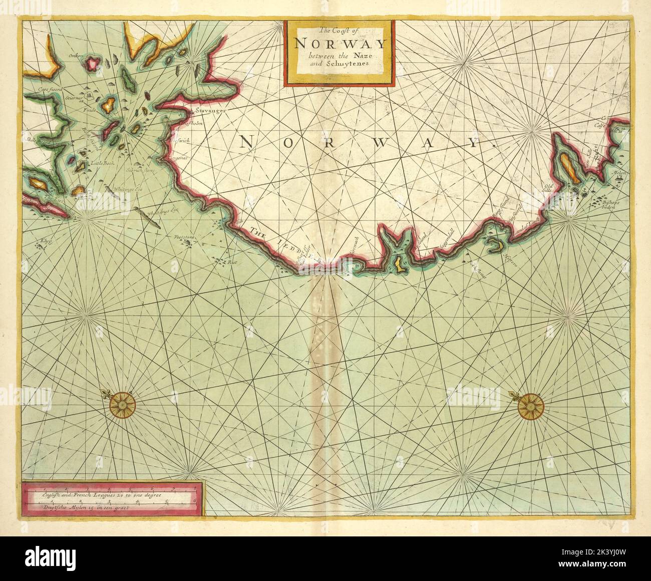 The coast of NORWAY; between the Naze and Schuytenes 1702 - 1707 ...