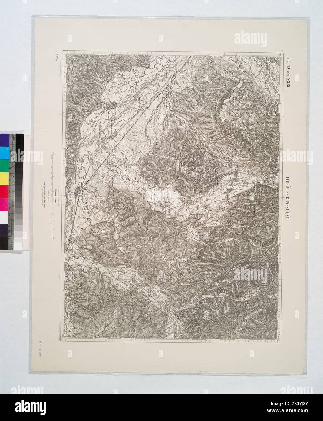 Tecso und Kovesliget (Ungarn). Cartographic. Maps, Topographic maps ...