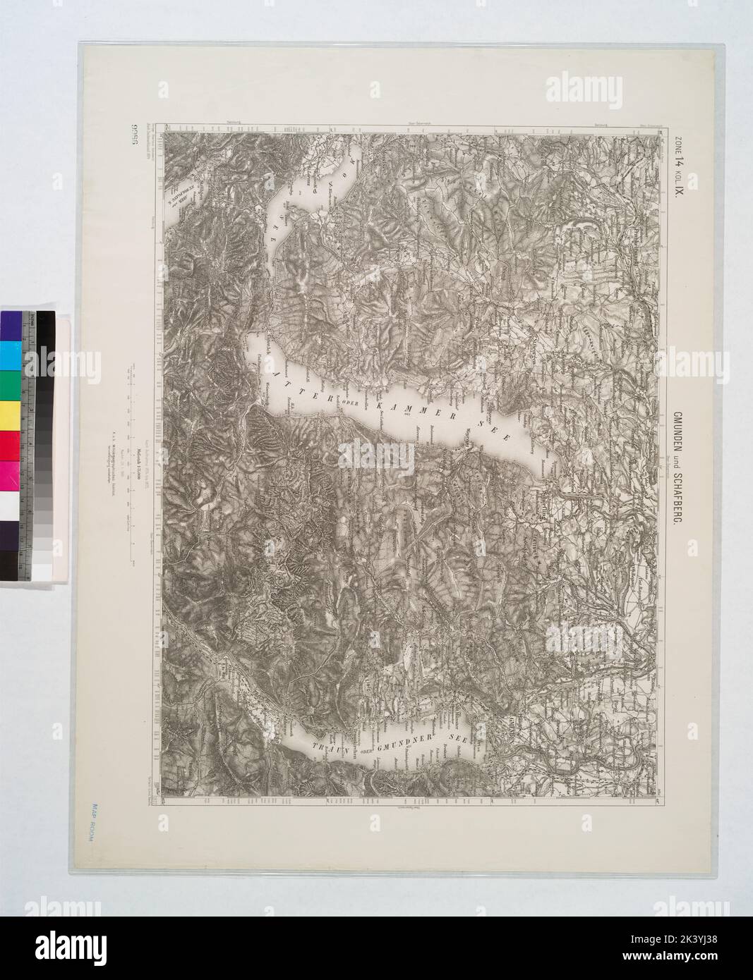 Gmunden und Schafberg. Cartographic. Maps, Topographic maps. 1894 ...