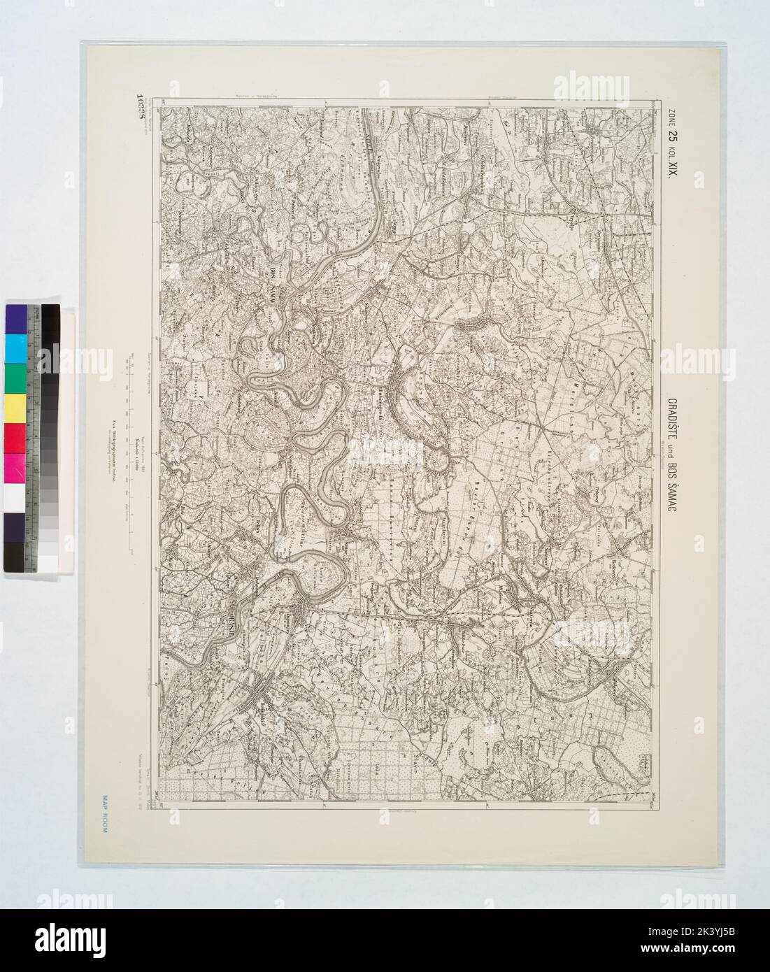 Gradiste und Bos. Samac. Cartographic. Maps, Topographic maps. 1910 ...