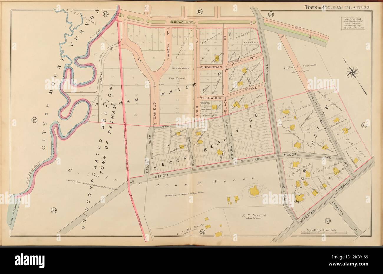 Mount Vernon, Double Page Plate No. 32 Map bounded by Esplande, Ely Ave ...
