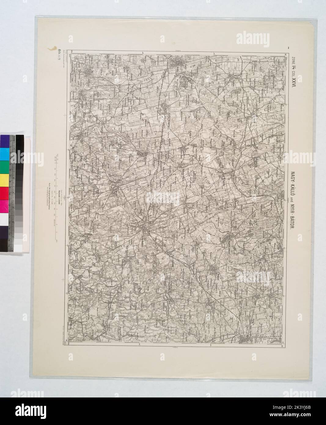 Nagy-Kallo und Nyir-Bator. Cartographic. Maps, Topographic maps. 1909 ...