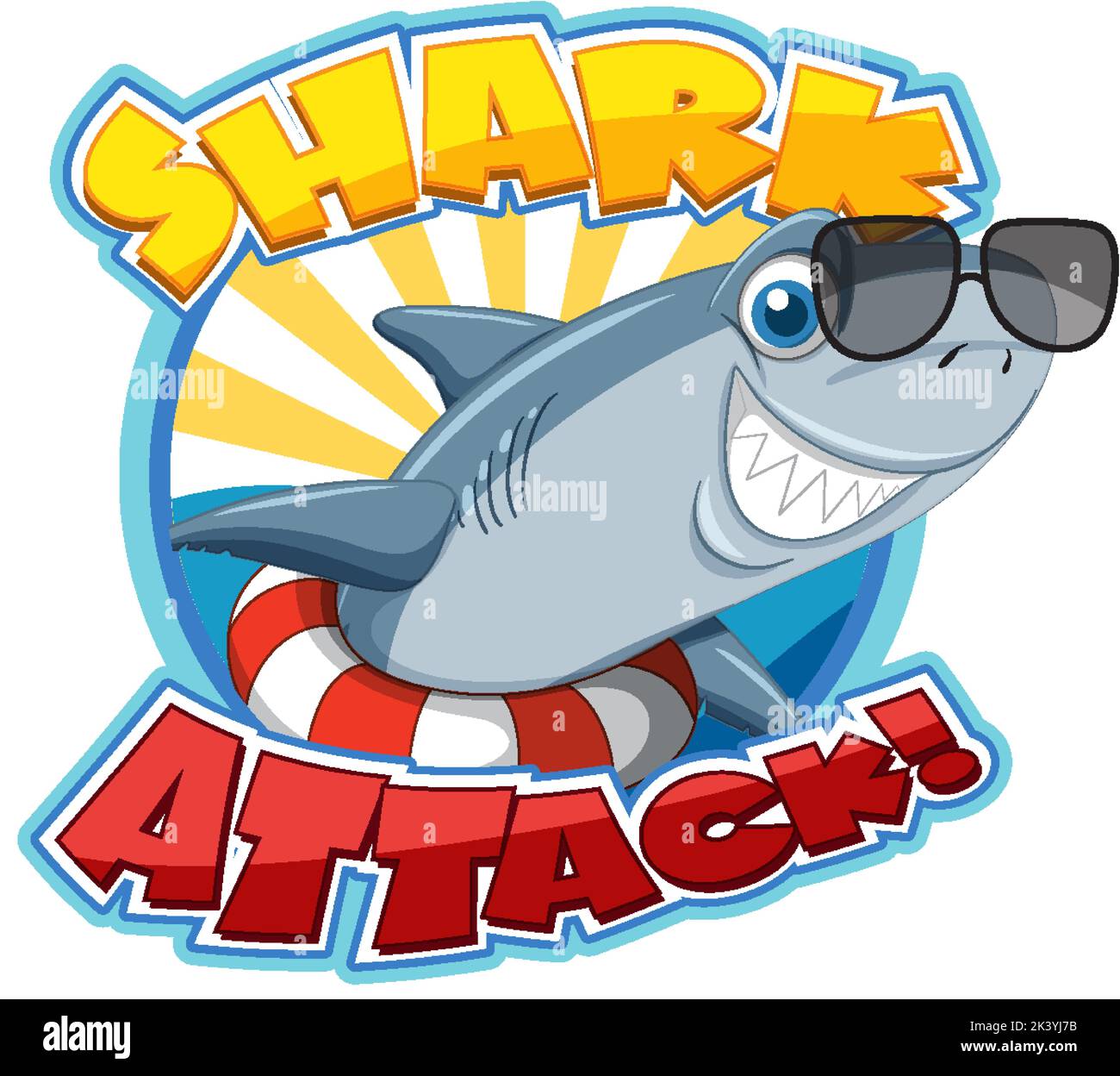 Font design for words shark attack illustration Stock Vector Image ...
