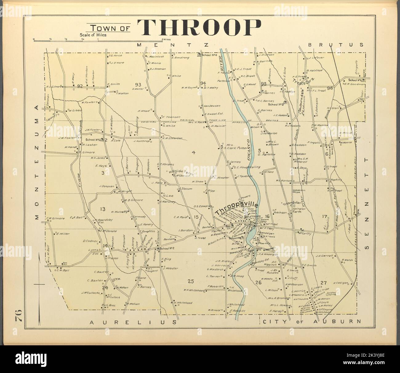 Cayuga County, Left Page Map of town of Throop Cartographic. Atlases ...