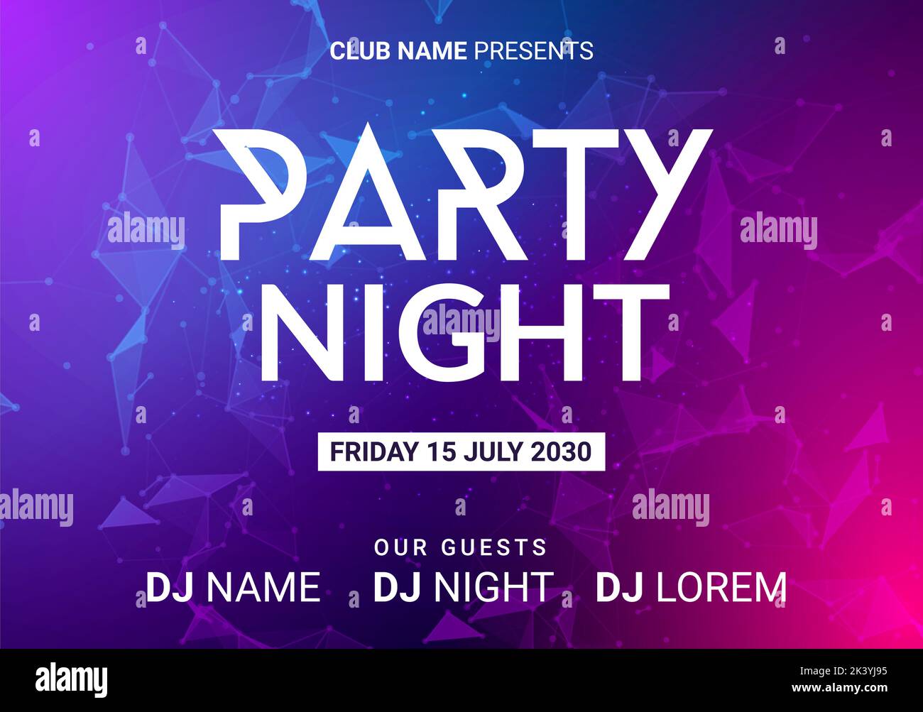 Dance music night poster background. Night club music concert DJ flyer ...