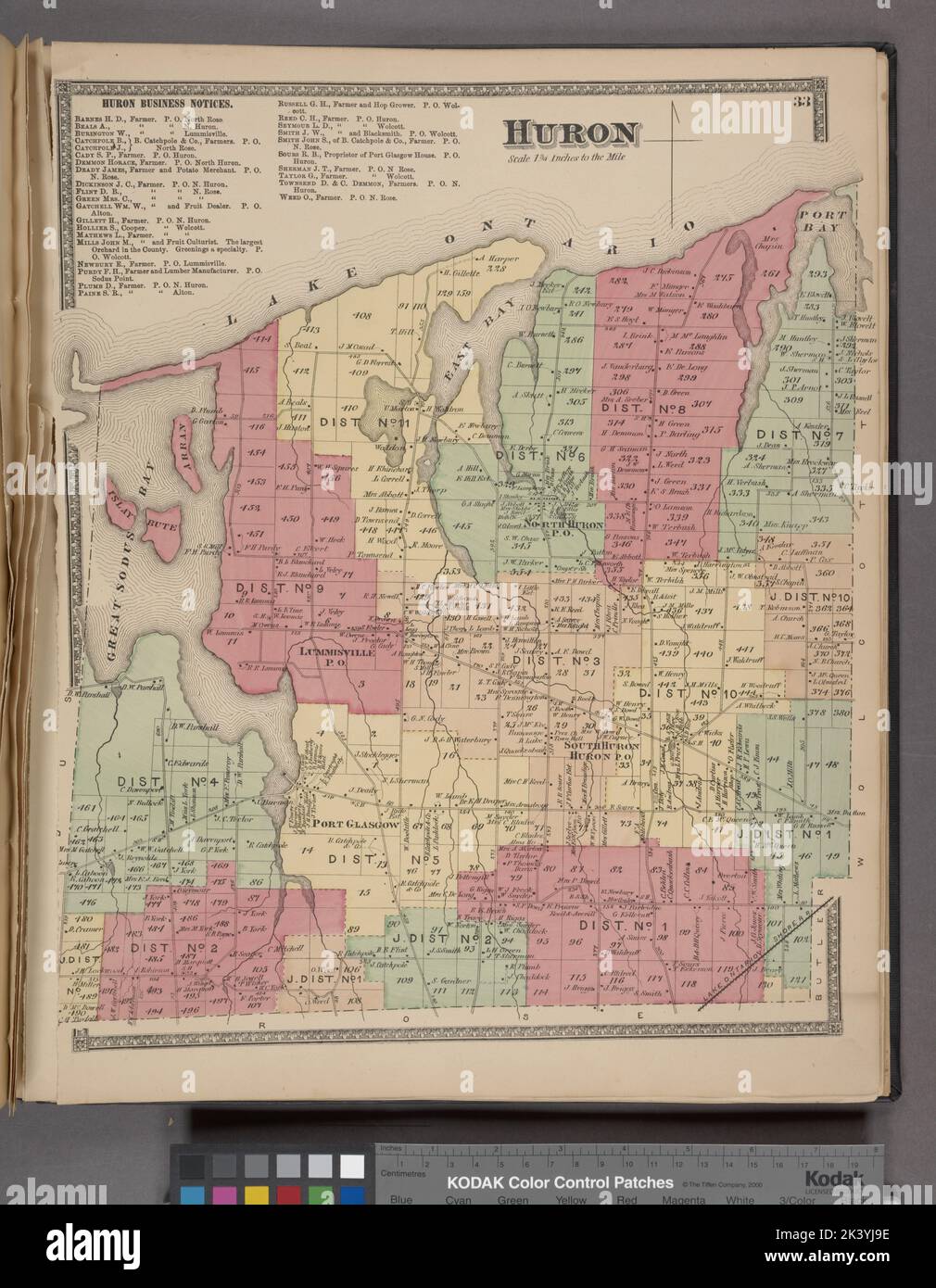 Huron county map hi-res stock photography and images - Alamy