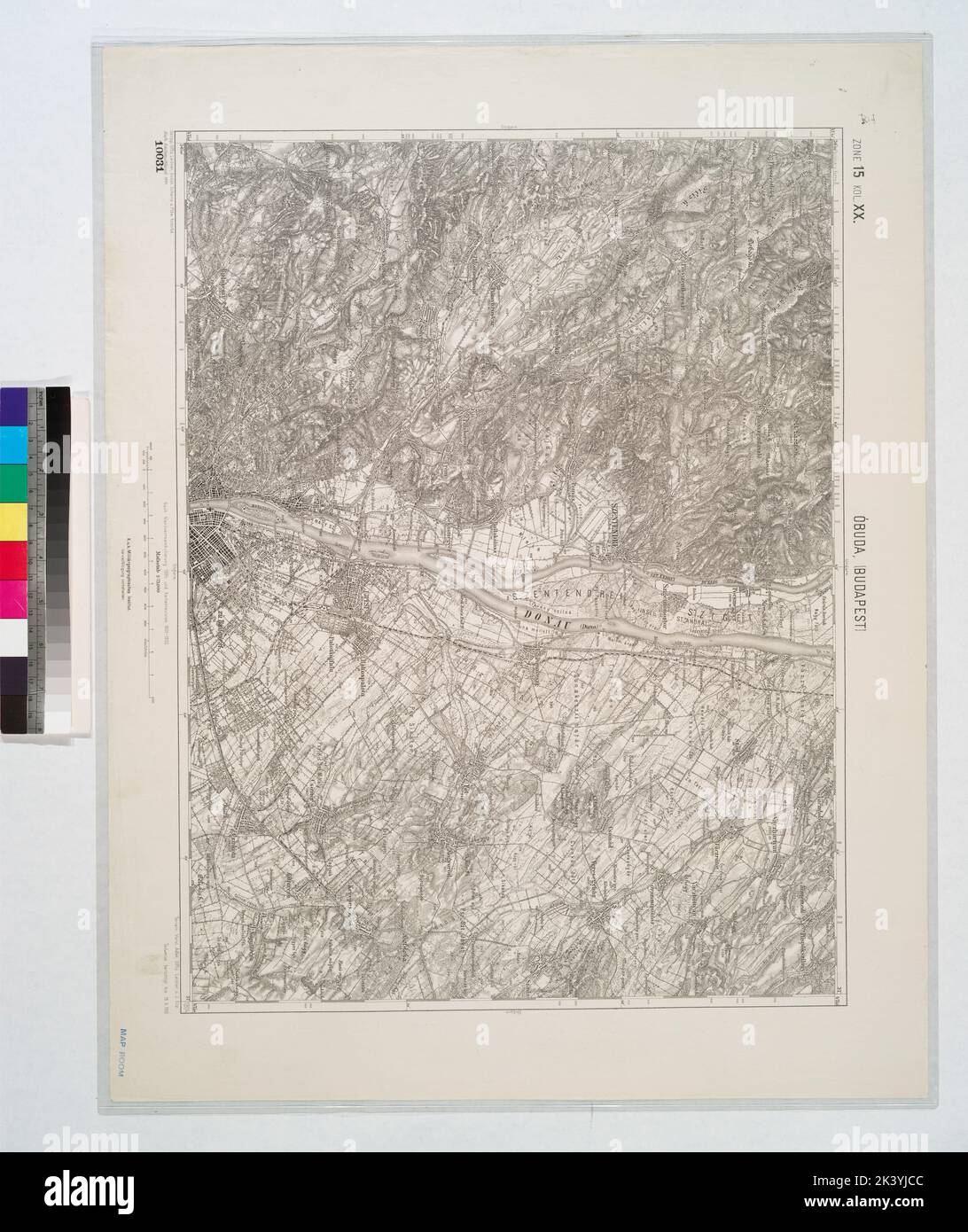 Obuda, (Budapest). Cartographic. Maps, Topographic maps. 1910. Lionel ...