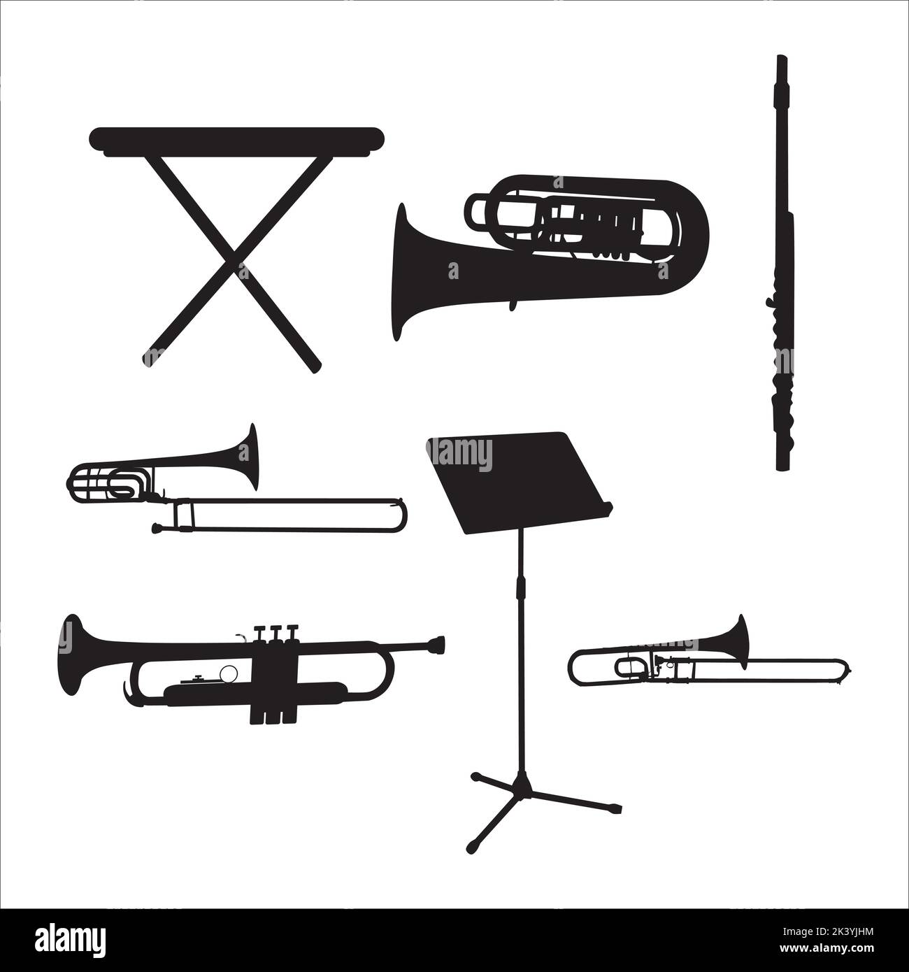 Musician silhouettes collection hi-res stock photography and images - Alamy