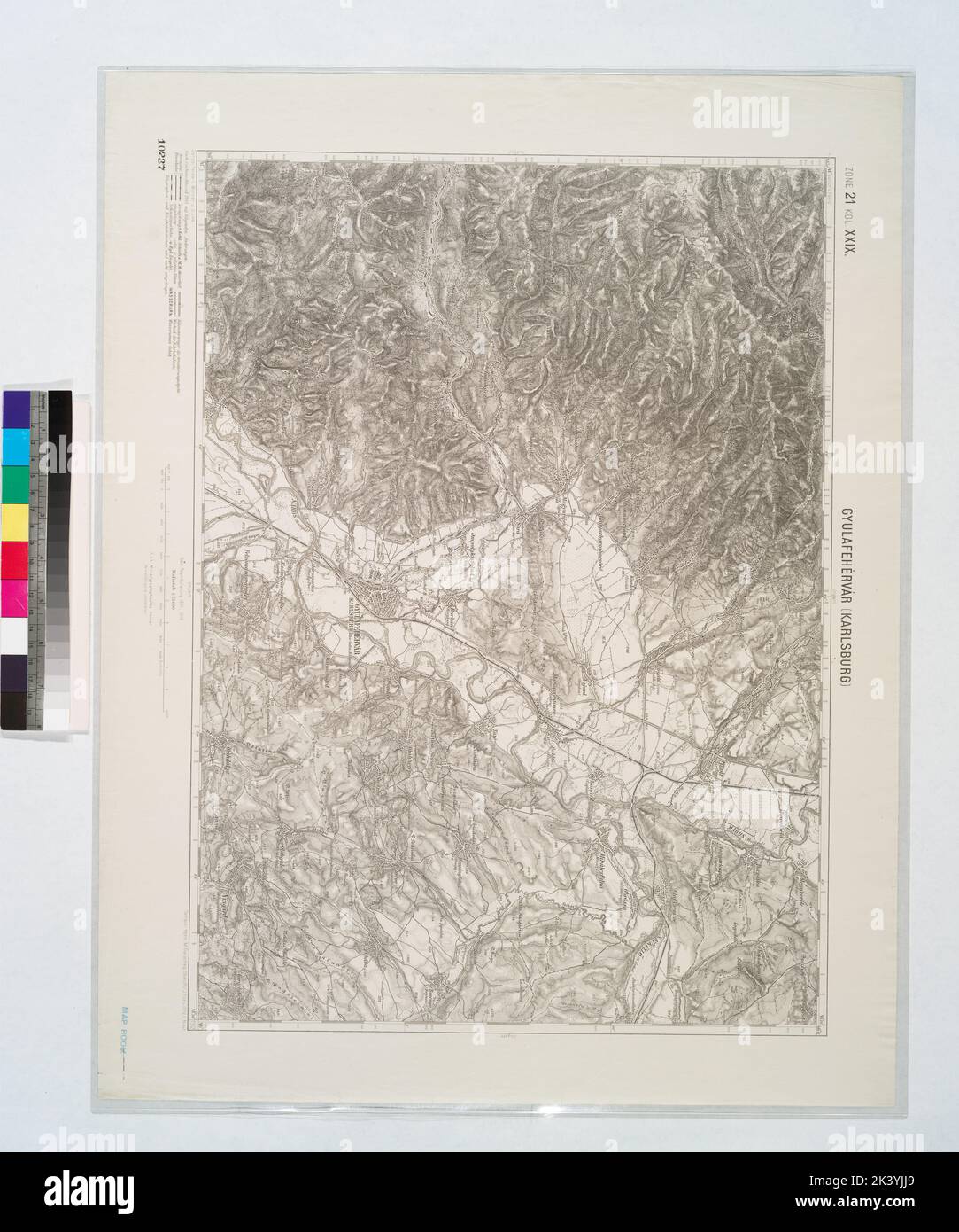 Gyulafeherva Karlsburg. Cartographic. Maps, Topographic maps. 1912 ...