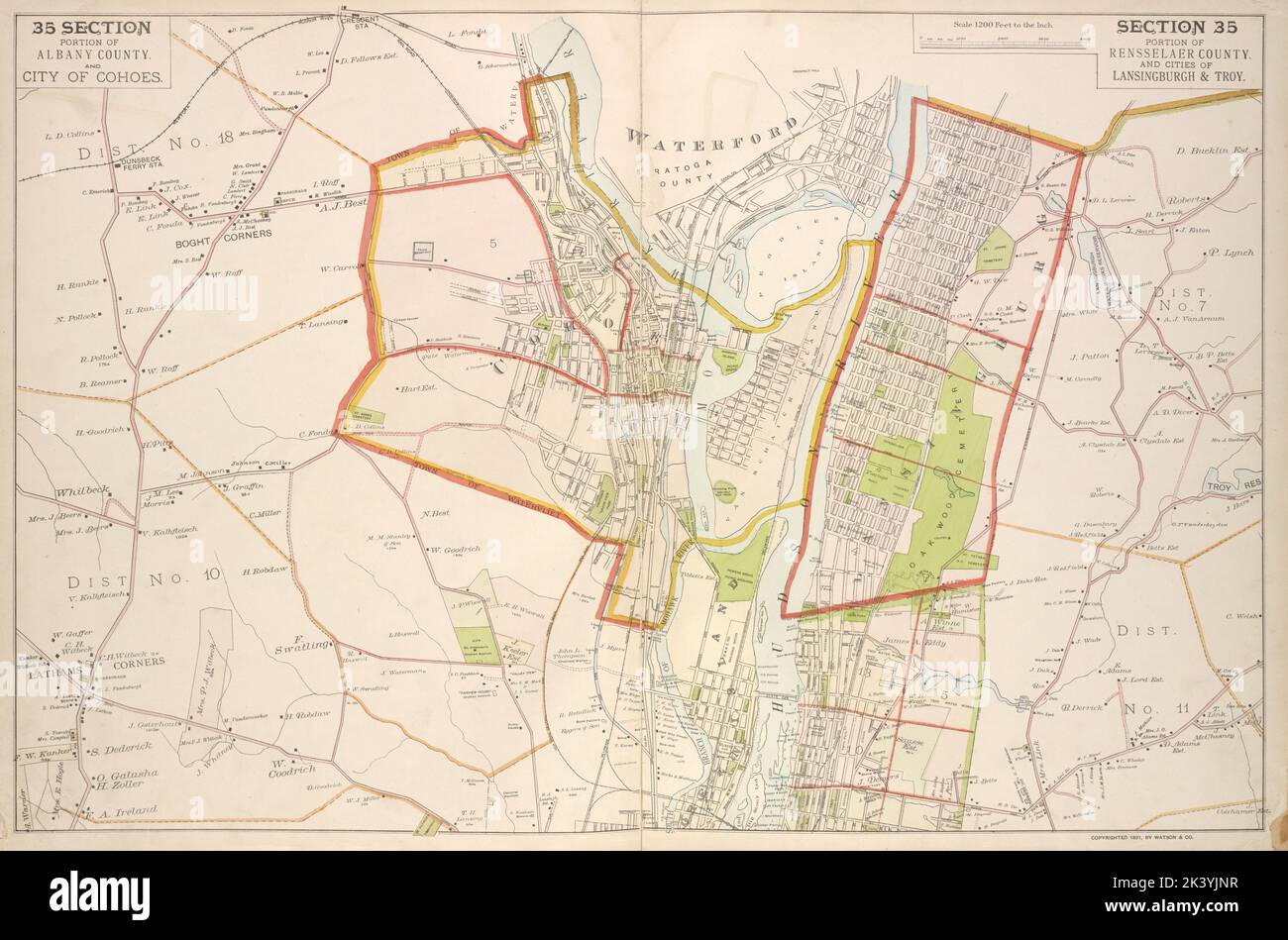 Rensselaer county map hi-res stock photography and images - Alamy