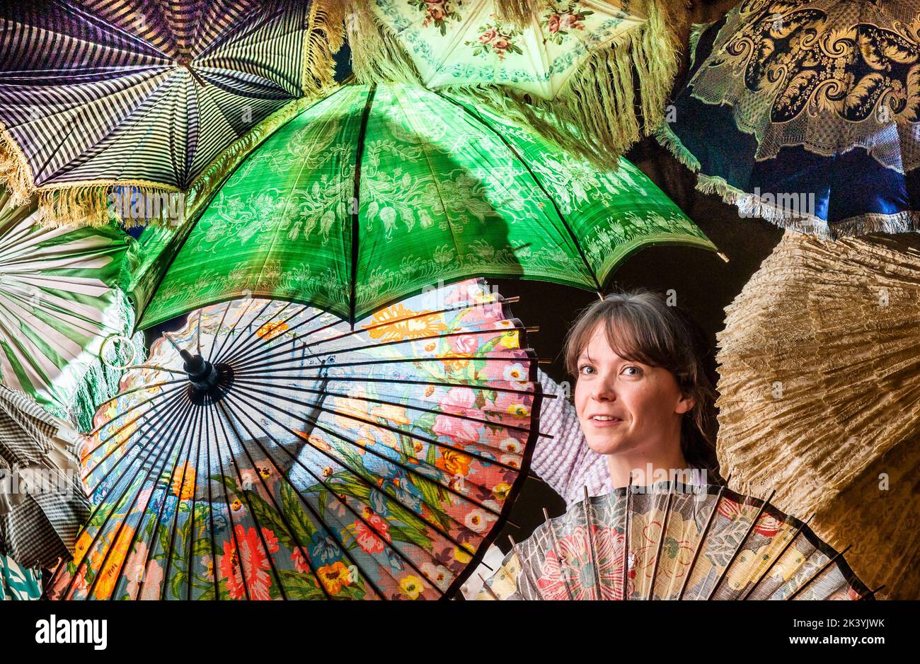 Assistant Curator Vanessa Jones with part of a collocation of over 230 ...