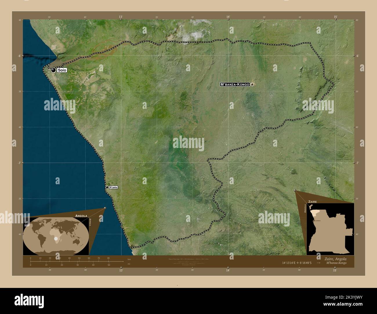 Angola zaire border map Stock Vector Images - Alamy