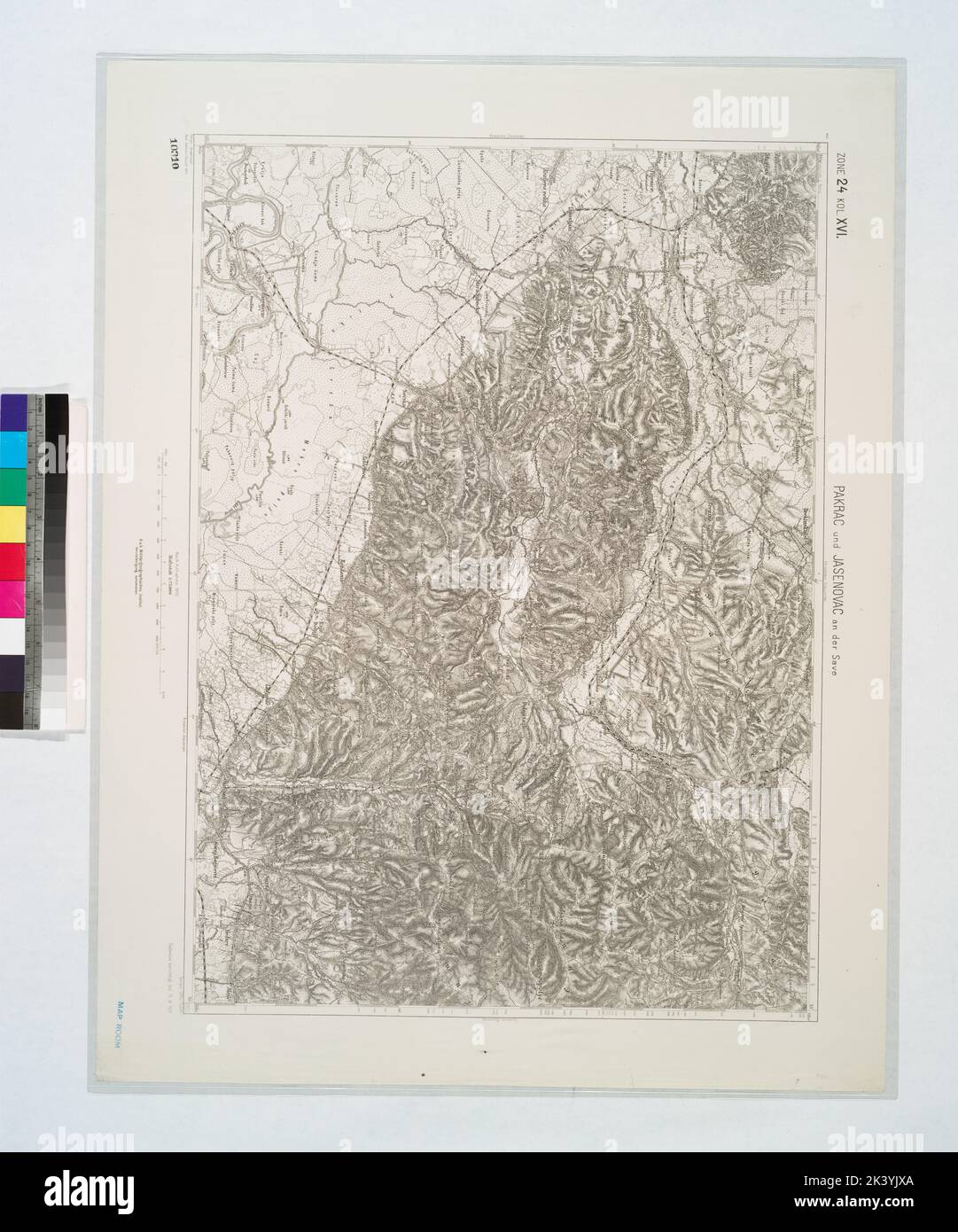 Pakrac und Jasenovac an der Save. Cartographic. Maps, Topographic maps ...