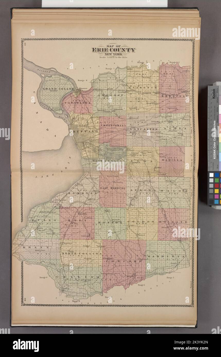 Map of Erie County New York Cartographic. Atlases, Maps. 1880. Lionel ...