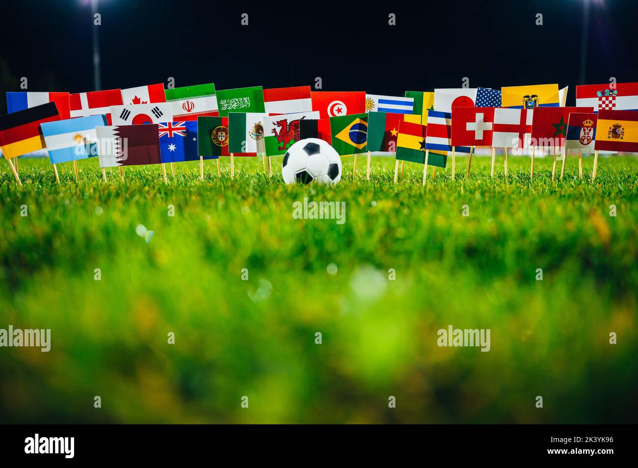 Nationals flags all countries participate on football championship ...