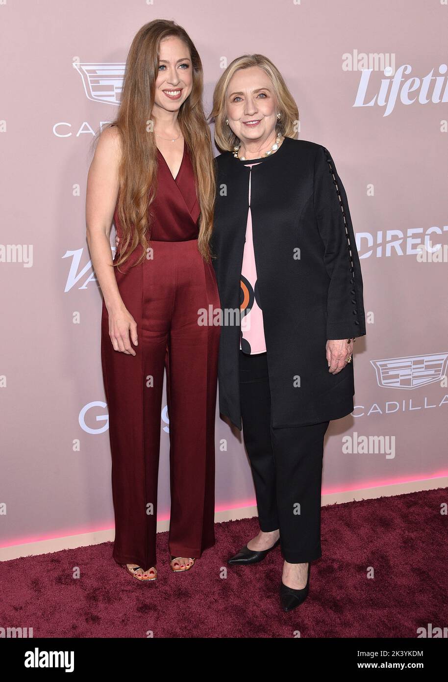 Chelsea Clinton and Hillary Clinton arriving to Variety's 2022 Power of ...