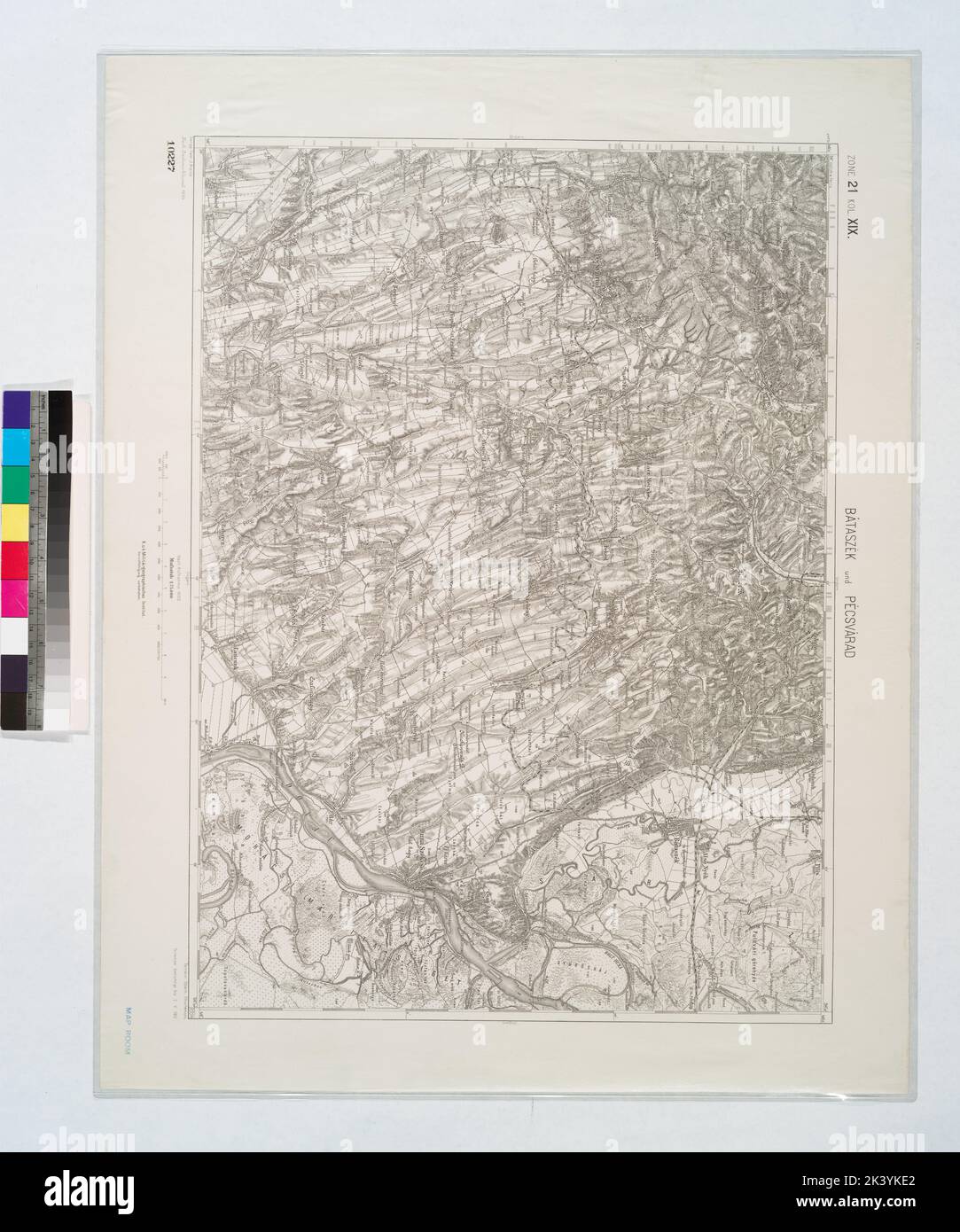 Bataszek und Pecsvarad. Cartographic. Maps, Topographic maps. 1912 ...