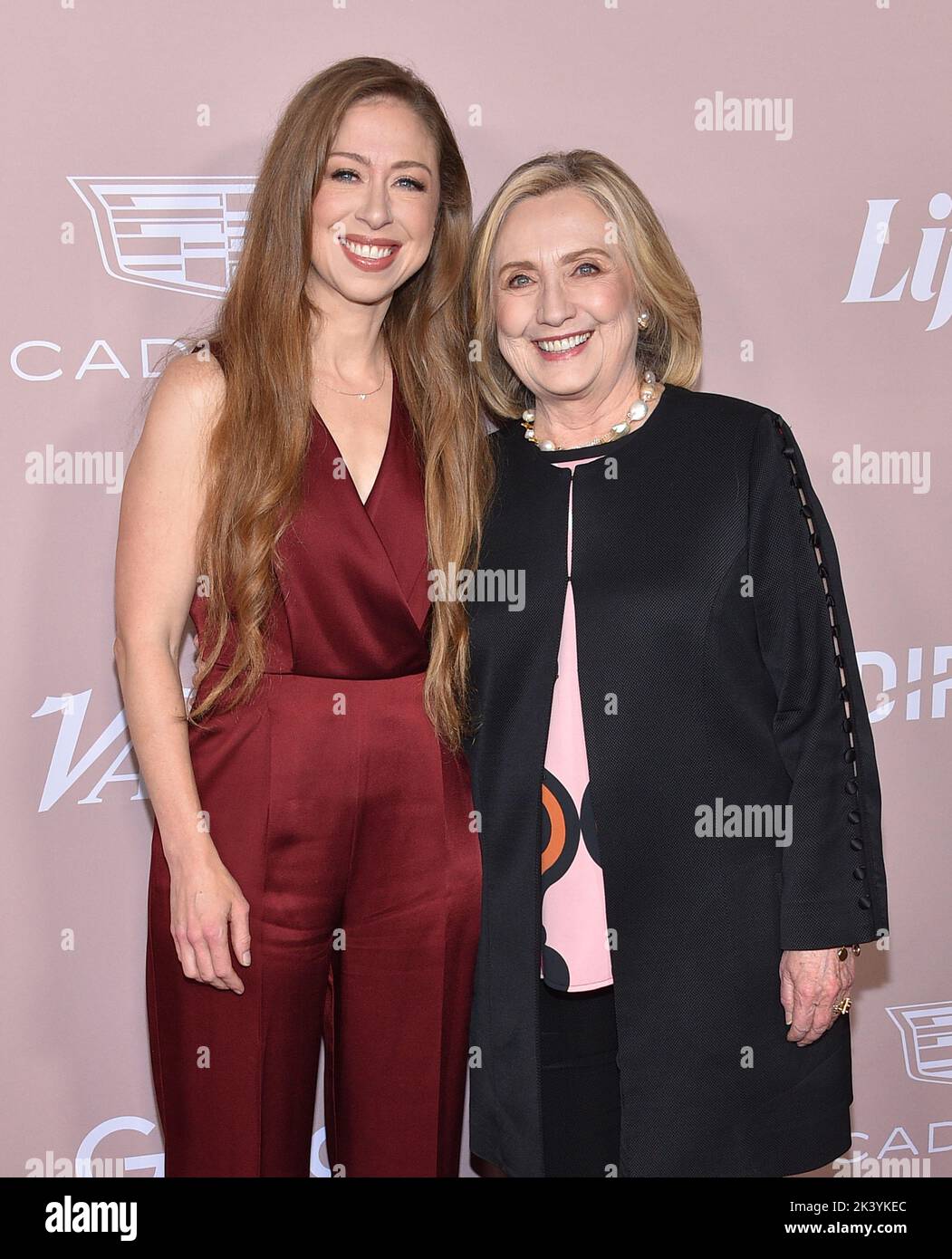 Chelsea Clinton and Hillary Clinton arriving to Variety's 2022 Power of ...