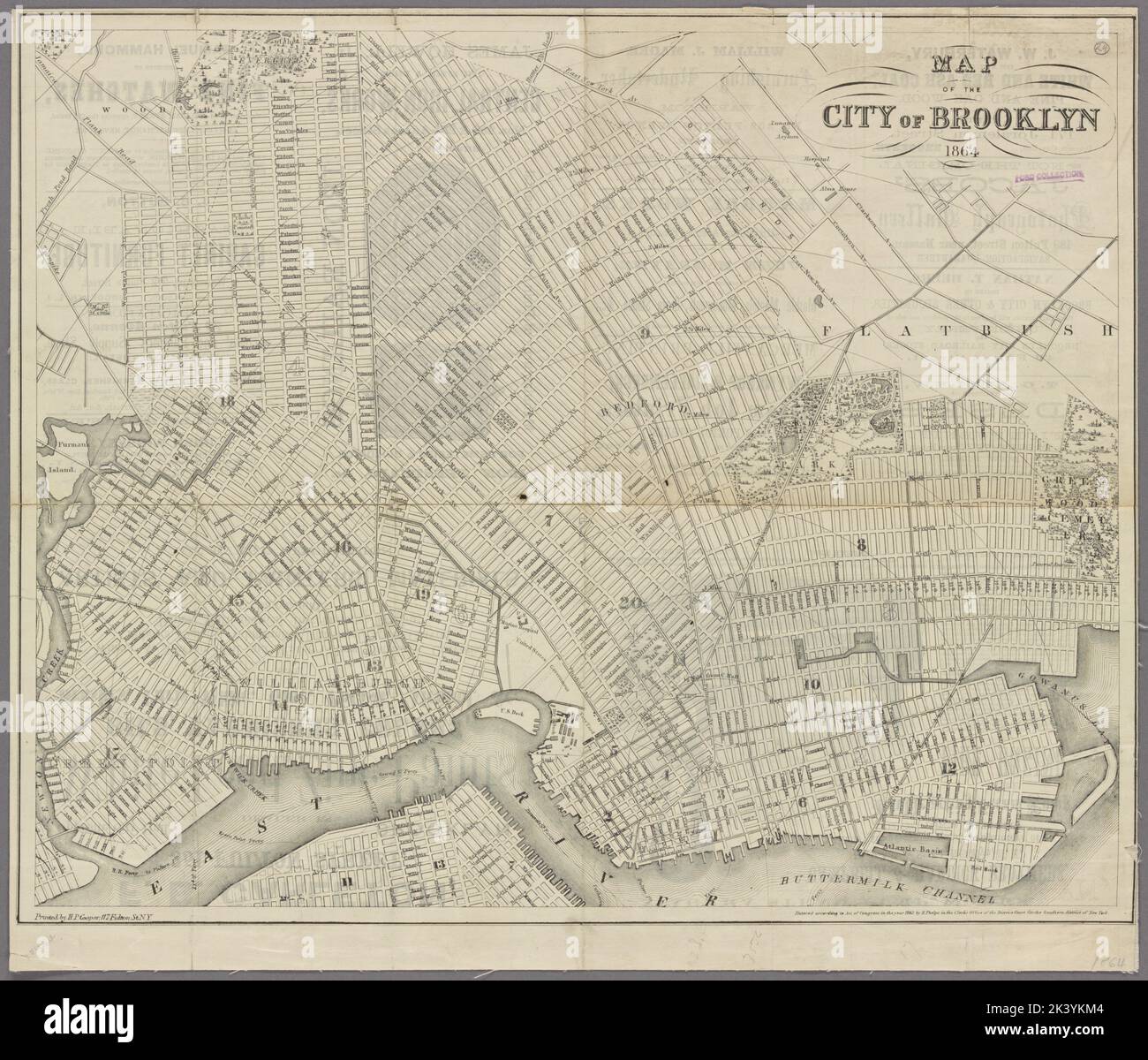 Map of the city of Brooklyn Cartographic. Maps. 1864. Lionel Pincus and ...