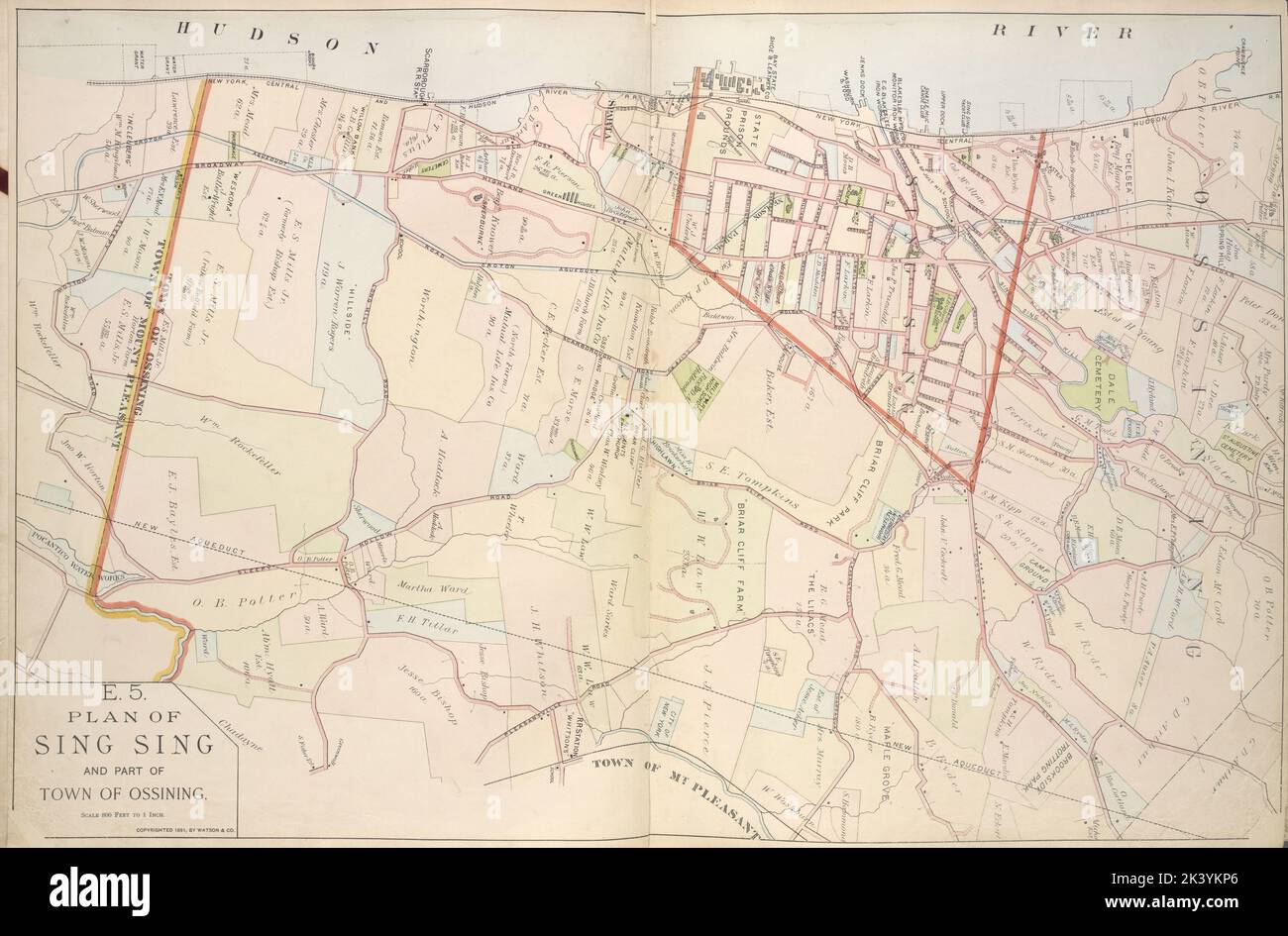 Plan of Sing Sing and part of Town of Ossining. Cartographic. Atlases ...
