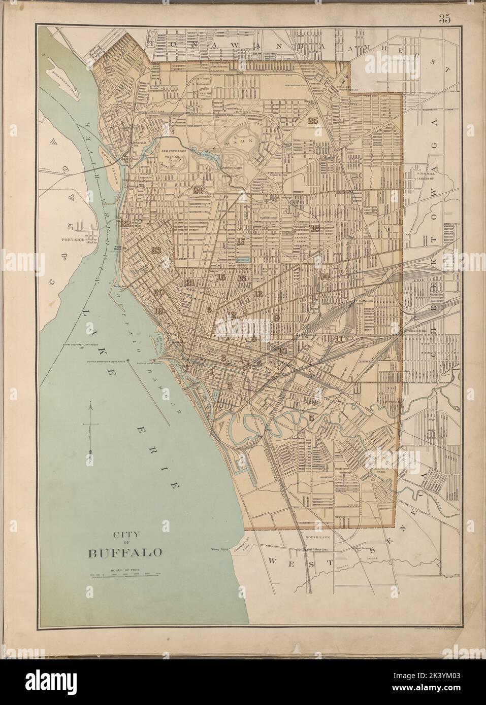 New York State, Plate No. 35 Map of City of Buffalo Cartographic ...