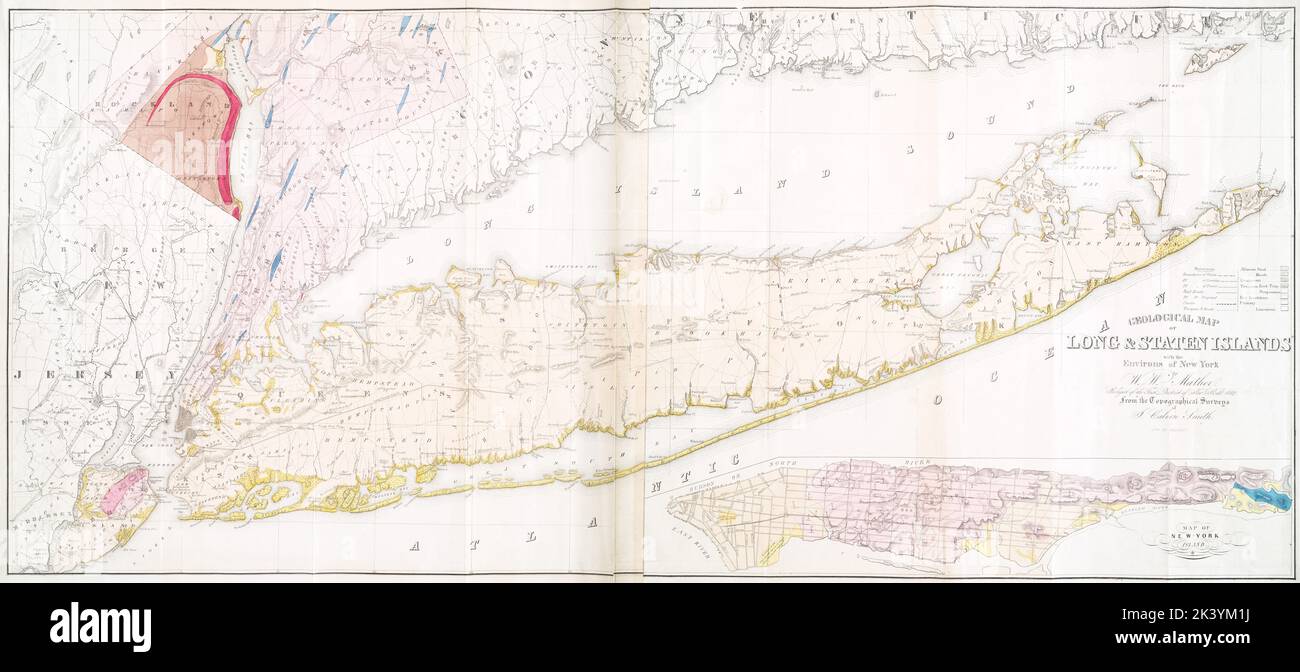 Geological map of Long & Staten islands with the environs of New York ...