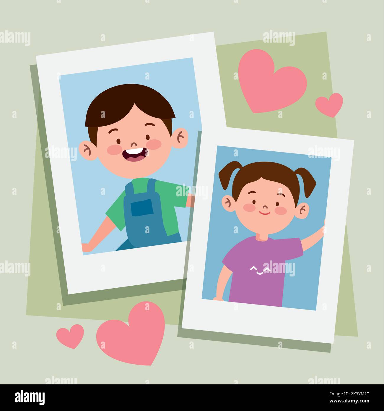 little korean kids in photos Stock Vector Image & Art - Alamy